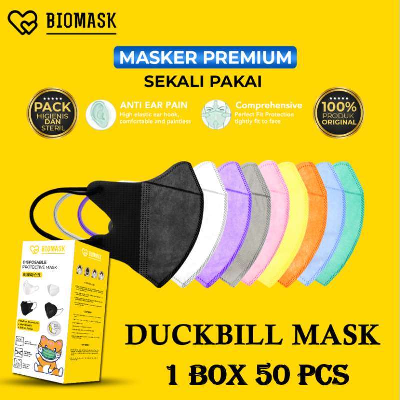 Promo Biomask - Ready Masker Duckbill Premium 1 Box 50 Pcs 3ply Hitam ...