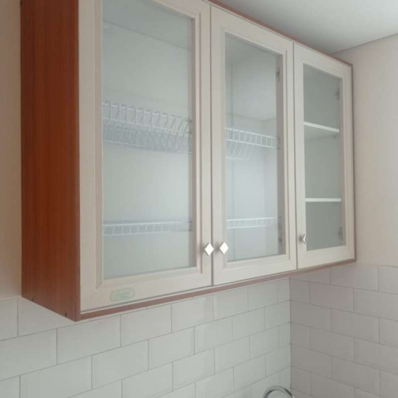 Jual RAK PIRING LEMARI GANTUNG DAPUR KITCHEN SET ATAS PINTU 3 TETLARIS ...