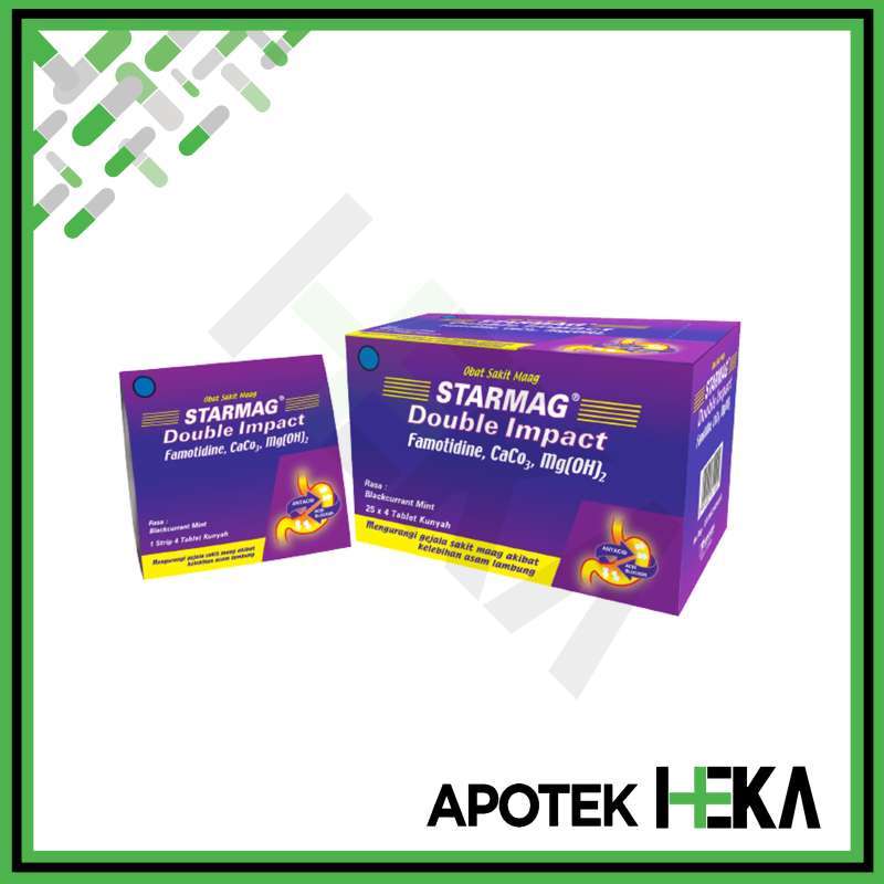 Jual Starmag Double Impact Box Isi 25x4 Tablet - Obat Lambung Maag Di ...