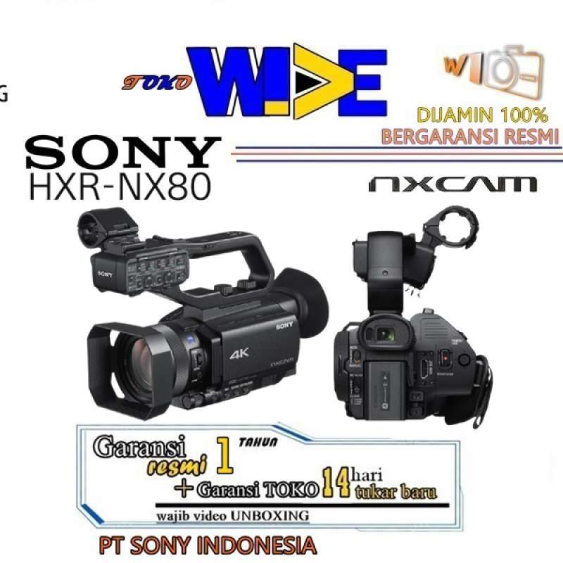 Promo TOKO WIDE Sony HXR-NX80 Handheld Camcorder 4K HDR / Handycam Sony ...