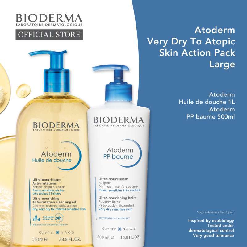 Jual Bioderma Atoderm Very Dry To Atopic Skin Action Pack Large - Face ...