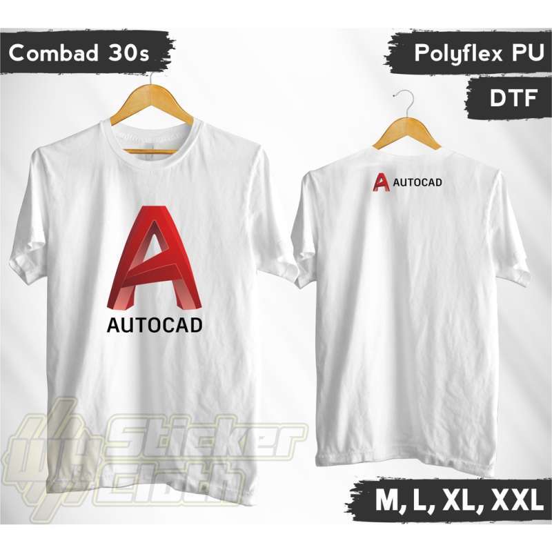 Jual Kaos / Baju / Tshirt Software Desain AUTOCAD - Custom Sablon Logo ...