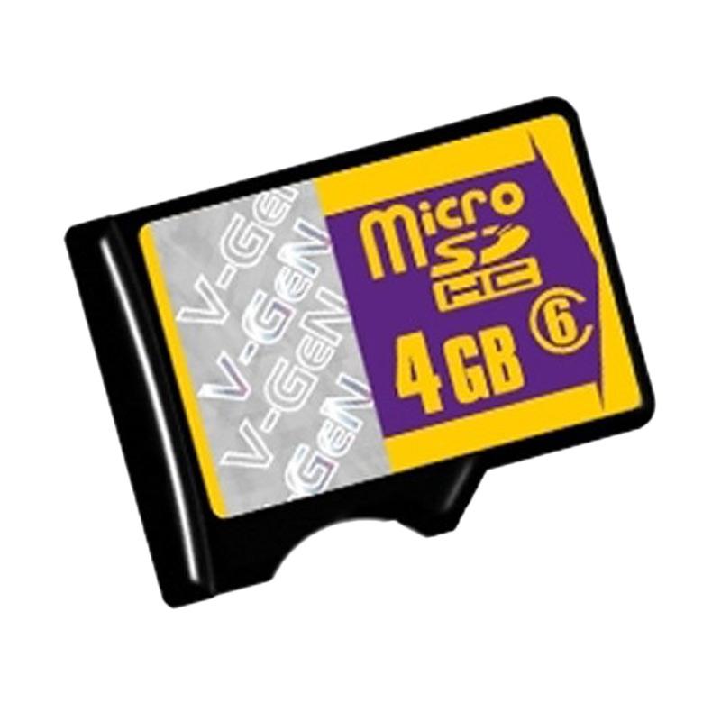 Jual V-GEN Micro SD Class 6 Memory Card [4GB/ Non Adaptor] - #01 BLACK ...