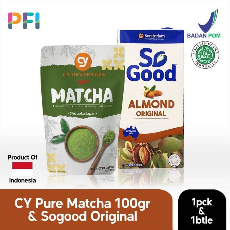 Jual Bundle CY Pure Matcha 100gr + So Good Almond Milk Original 1L di ...