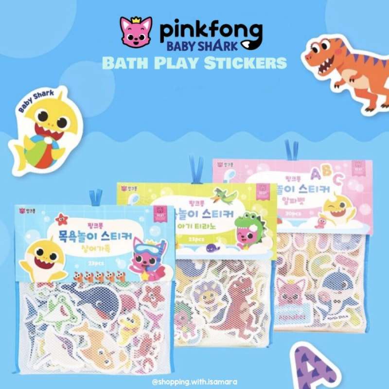 Jual Pinkfong Baby Shark Bath Play Sticker / mainan mandi / toy ...