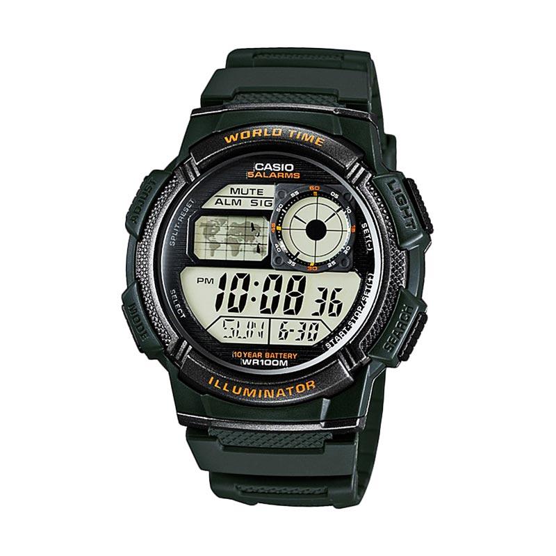Promo CASIO Jam Tangan Digital Pria [AE-1000W / Original] - Hijau ...