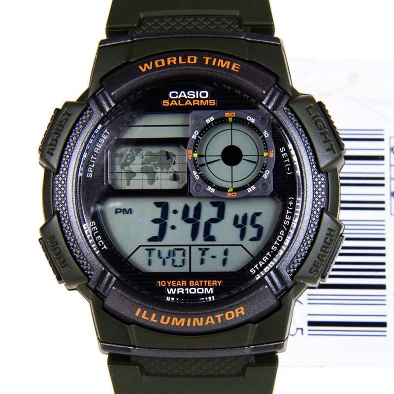 Promo CASIO Jam Tangan Digital Pria [AE-1000W / Original] - Hijau ...