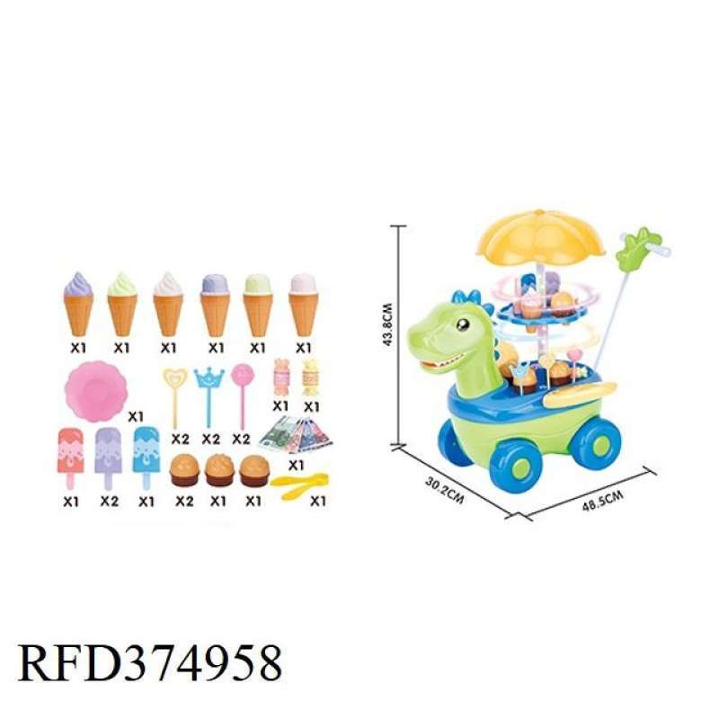Jual Mainan - Dinosaur Ice Cream Car Dino Trolley Es Krim Candy Shop di ...