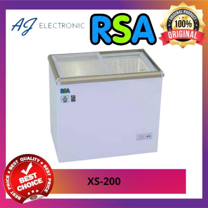 Jual FREEZER BOX KACA RSA XS-200 / XS200 , FREEZER ESKRIM 200 LITER di ...
