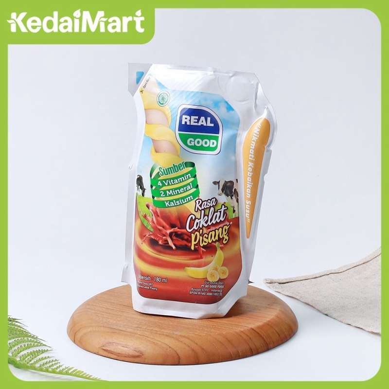 Jual Real Good UHT Rasa Coklat Pisang 180 Ml di Seller KedaiMart - Kota ...