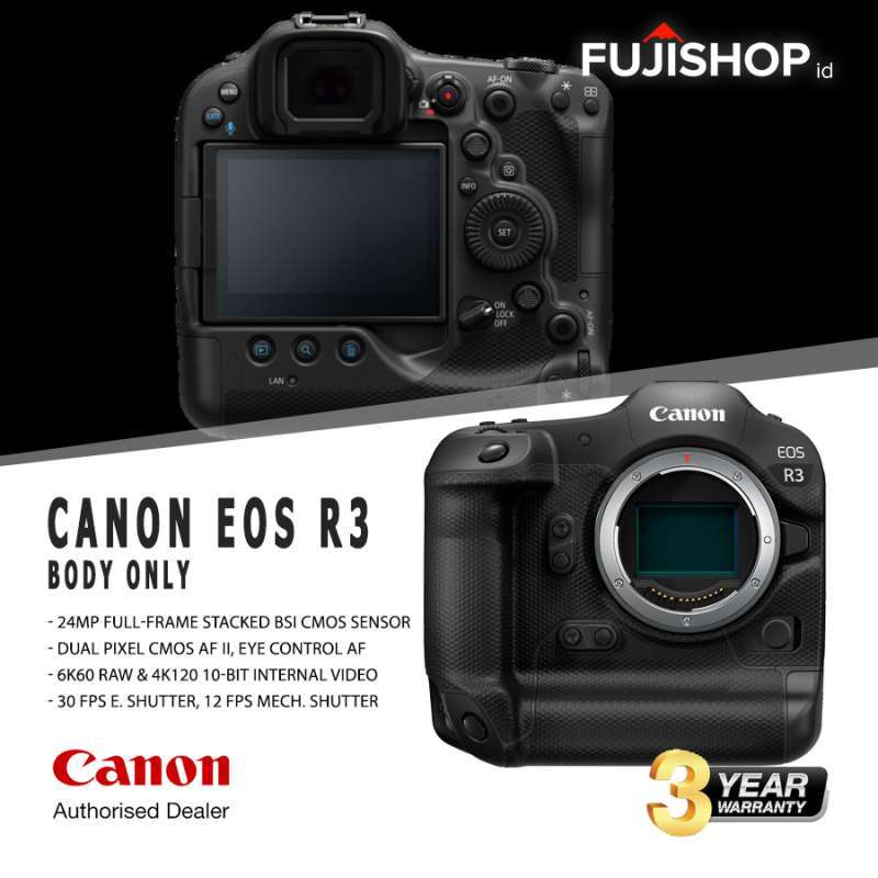 Promo Fujishopid Canon Eos R3 Full Frame Mirrorless Camera Canon Eos R ...