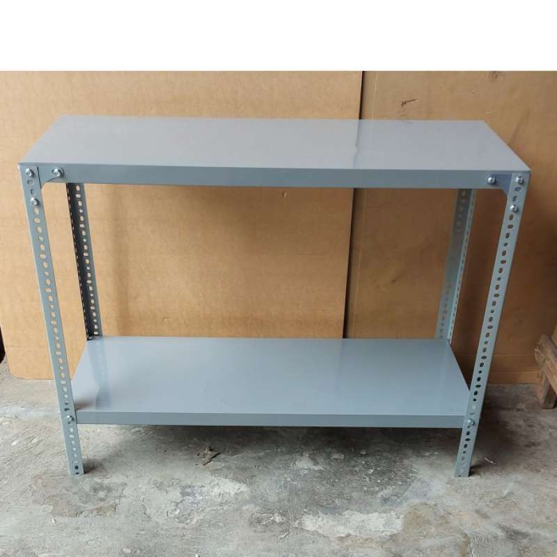 Promo rak besi meja kompor - abu abu muda, 100x40x75cm Diskon 19% di ...