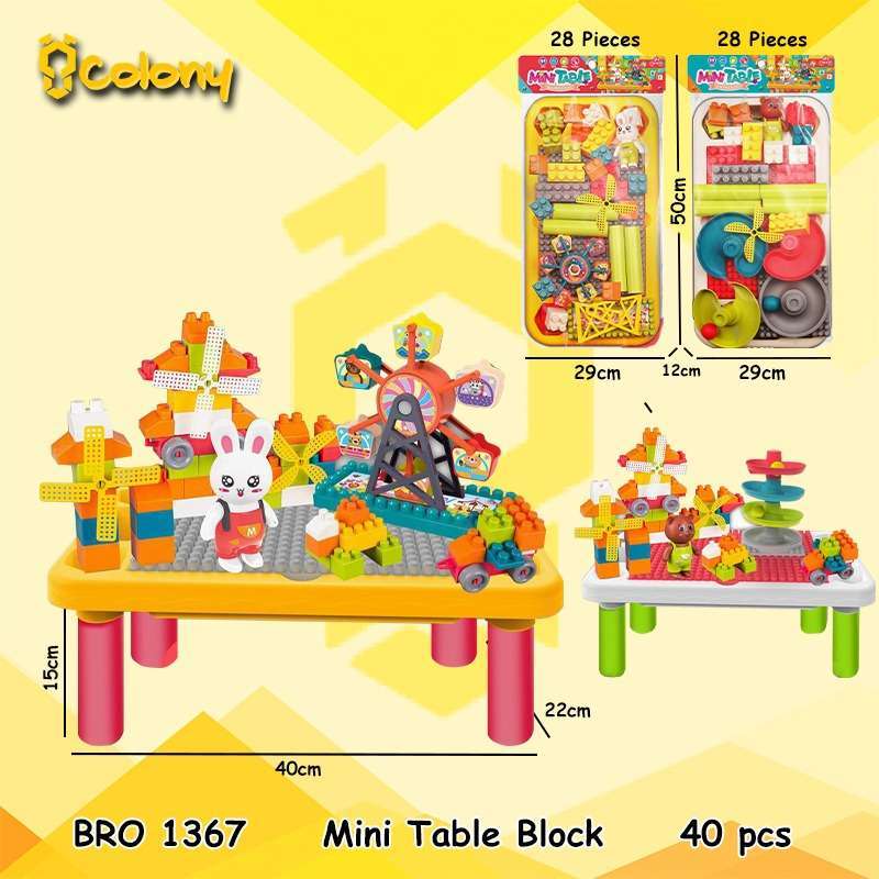 Promo MURAH BRO1367 Meja Belajar Blok BLock Balok Bricks Tumpuk Besar ...