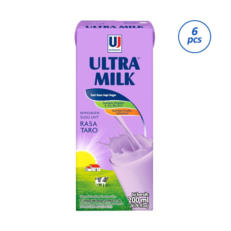 Jual Ultra Jaya Milk Taro Susu UHT [200 mL/ 6 Pcs] di Seller Ultra Milk ...