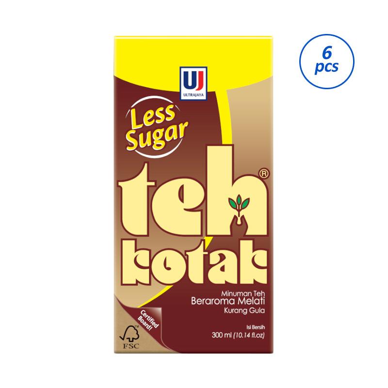Jual Ultra Jaya Teh Kotak Jasmine Less Sugar Minuman [300 Ml/ 6 Pcs] Di ...