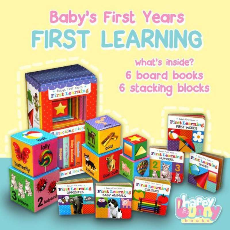 Jual Baby's First Years FIRST LEARNING Box Set includes 6 Board Books ...
