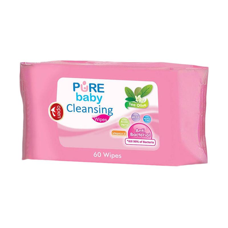 Jual Pure Baby Cleansing Wipes Tea Olive Tisu Basah [60 Wipes] di ...