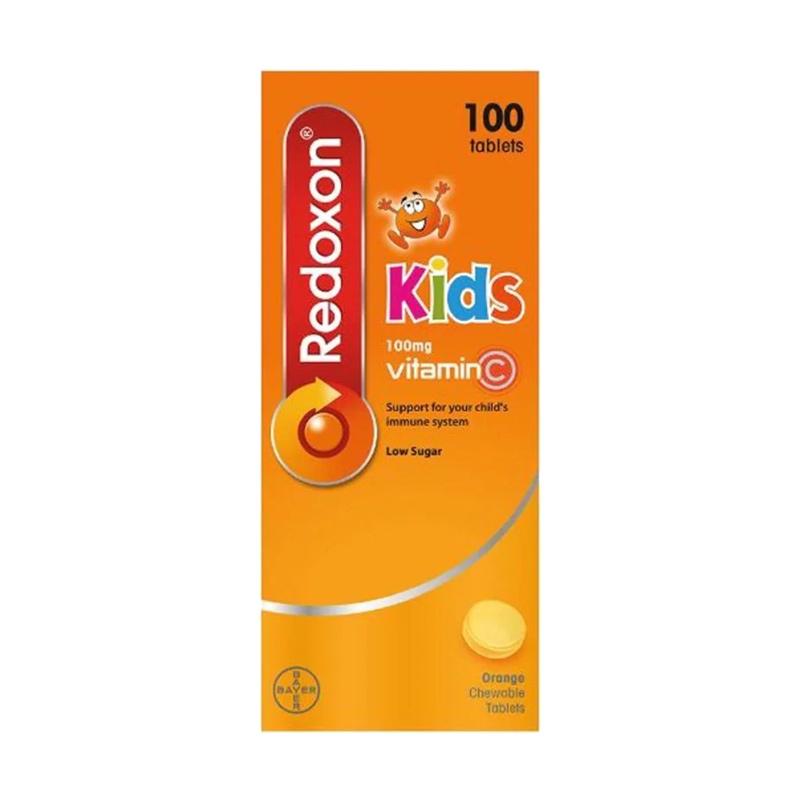 Jual Redoxon Kids Chewable Vitamin C Orange 100mg Vitamin Anak [100 ...