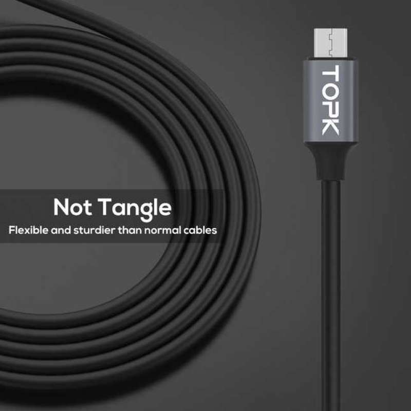 Jual TOPK Kabel Charger USB Type C TPE 3A 1 Meter with Voltage Meter ...