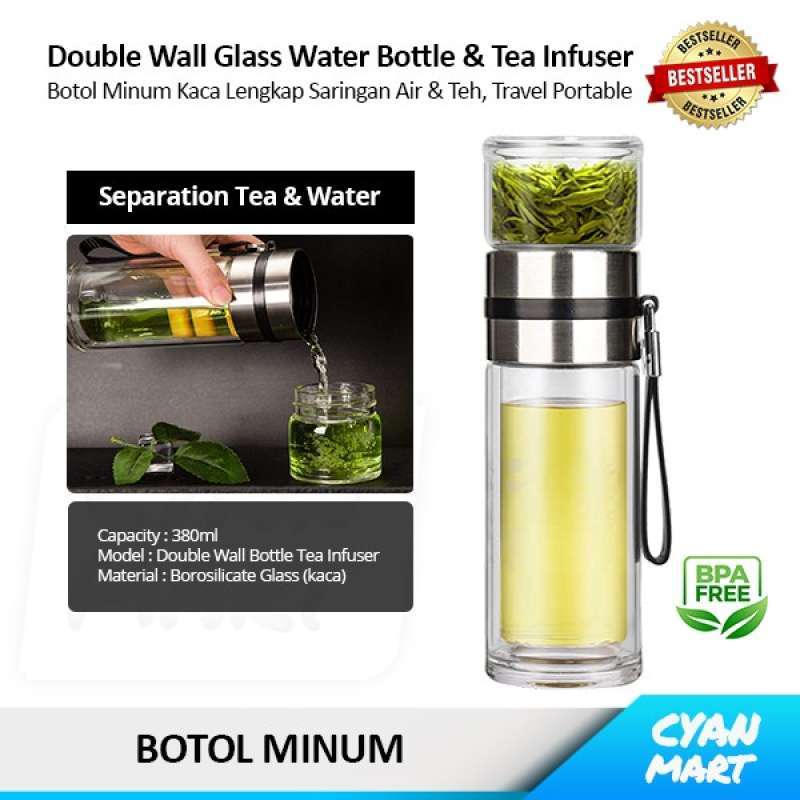 Jual SPECIAL Botol Air Minum Double Wall Bottle Cup Water & Tea ...