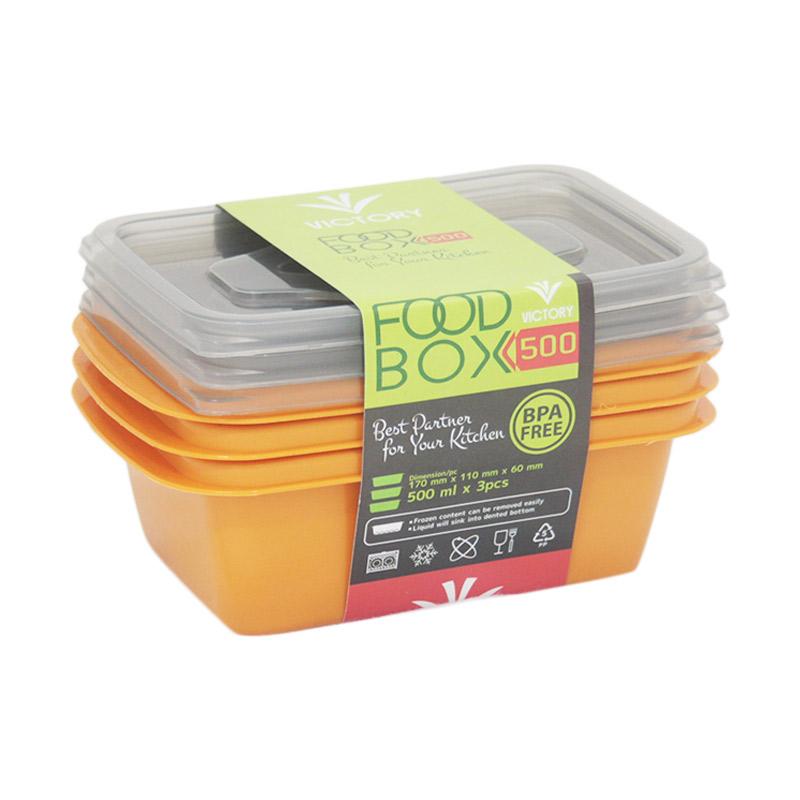 Jual Victory Food Box Set Kotak Makan [3 Pcs/ 500 Ml] Di Seller Victory ...