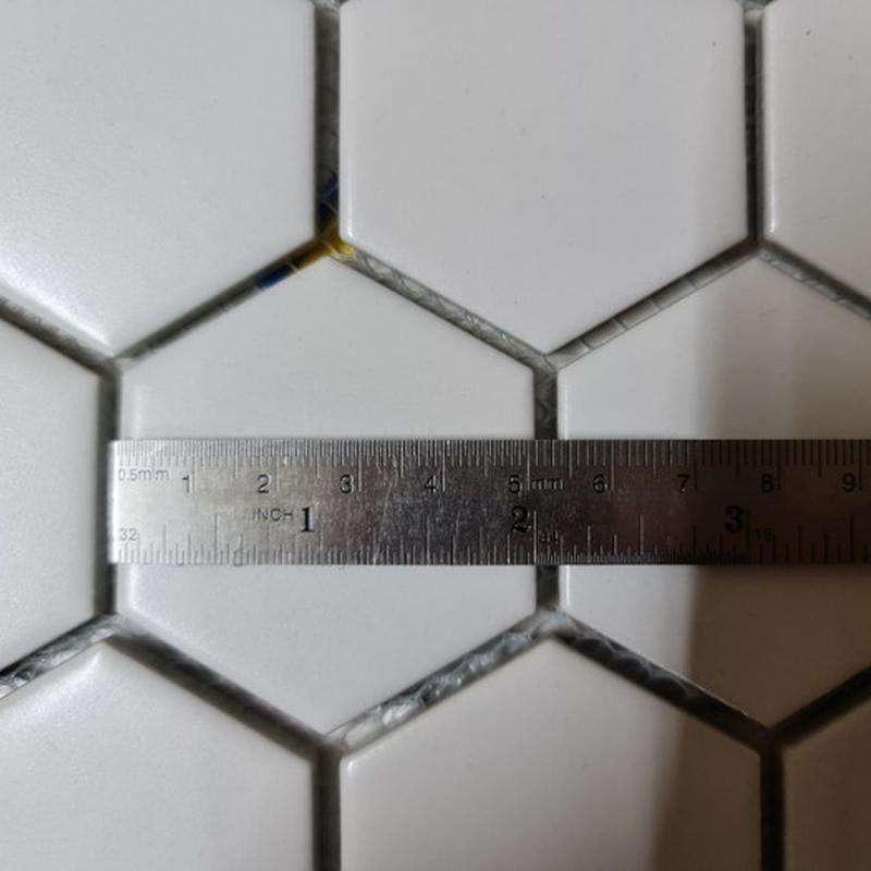 Jual Mozaic Keramik/Mozaic Hexagonal/Mozaic Doff Putih Polos/Satuan ...