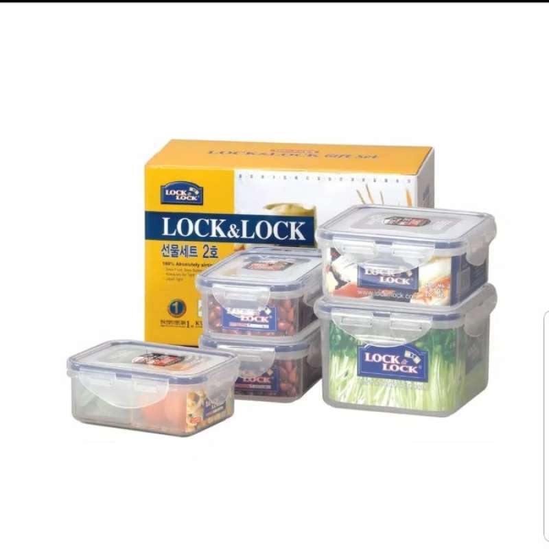 Jual SPECIAL Lock&Lock Lock n Lock Gift Set 5 in 1 Food Container di ...