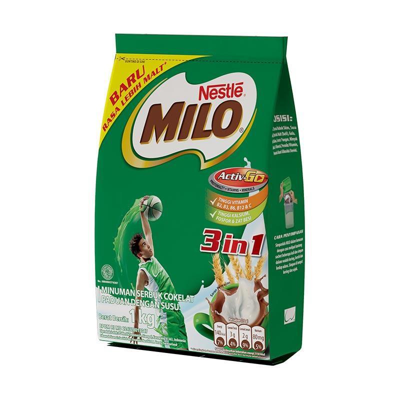 Jual Whs -milo 3in1 Activ-go Minuman Coklat [1 Kg/kemasan Pouch] Di ...