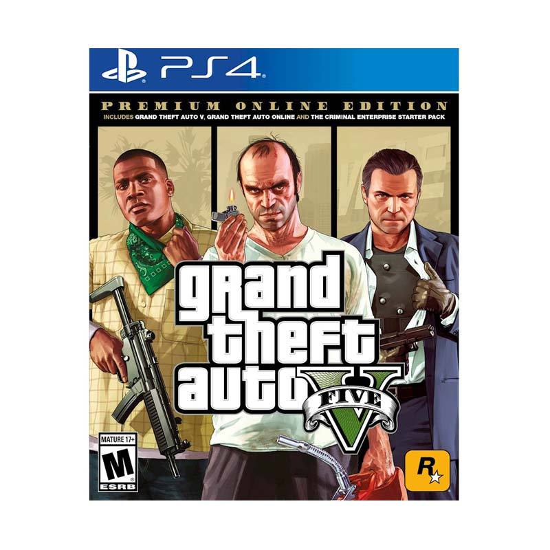 Promo SONY Playstation PS4 GTA V Premium Online Edition Video Game ...