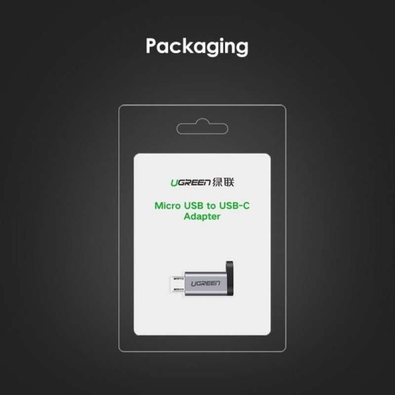 Jual Ugreen 50590 Micro-Usb To Type-C Converter Adapter Gray di Seller ...