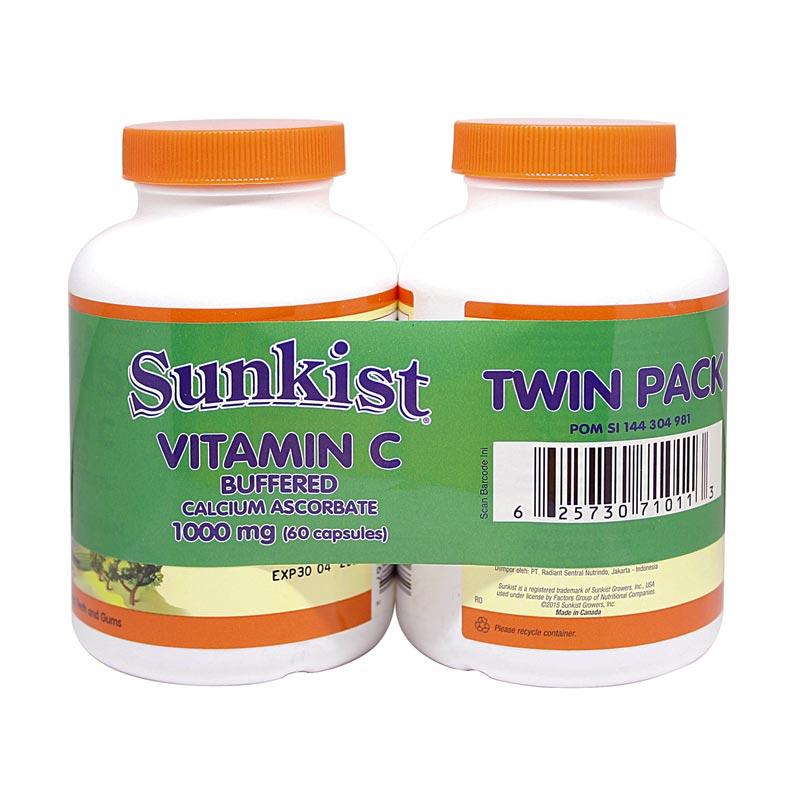 Jual Sunkist Vitamin C Buffered 1000mg Suplemen Kesehatan [60 Capsules ...