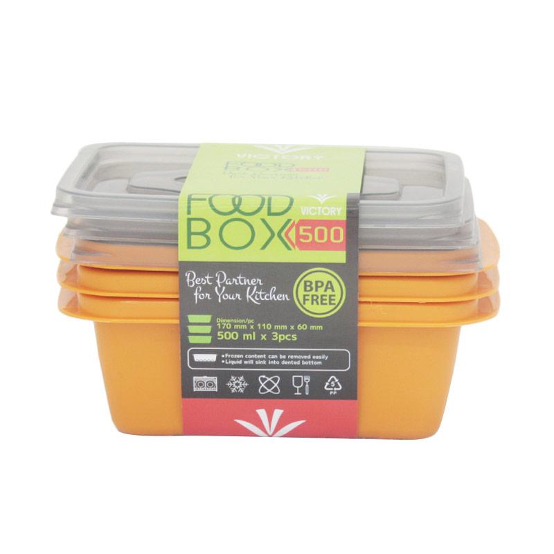 Jual Victory Food Box Set Kotak Makan [500 mL] Jingga - Jingga di ...