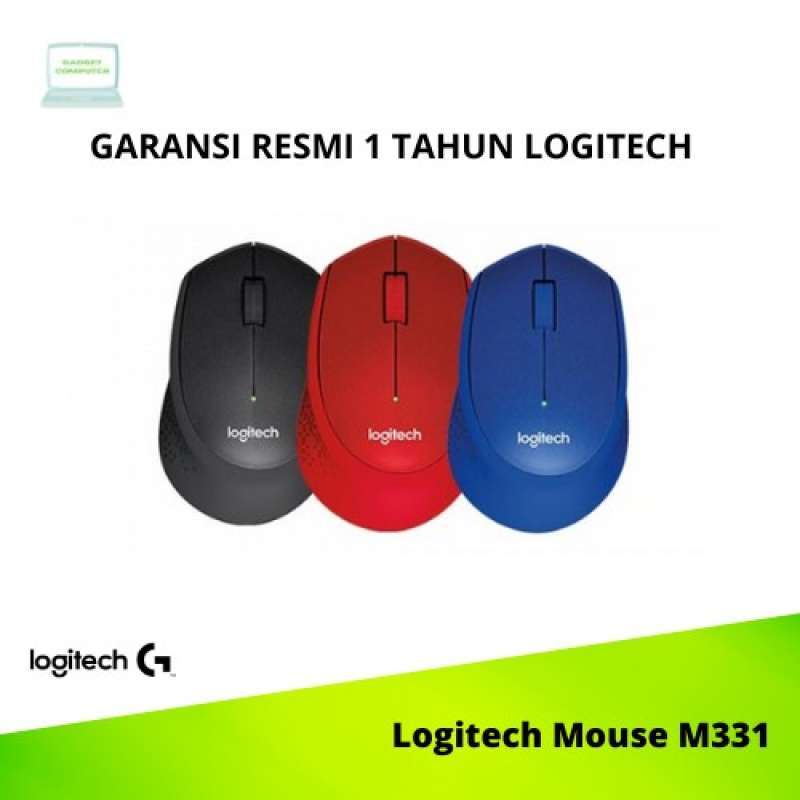 Jual Logitech Mouse M331 Silent Plus ORIGINAL DAN RESMI - Biru - Biru ...