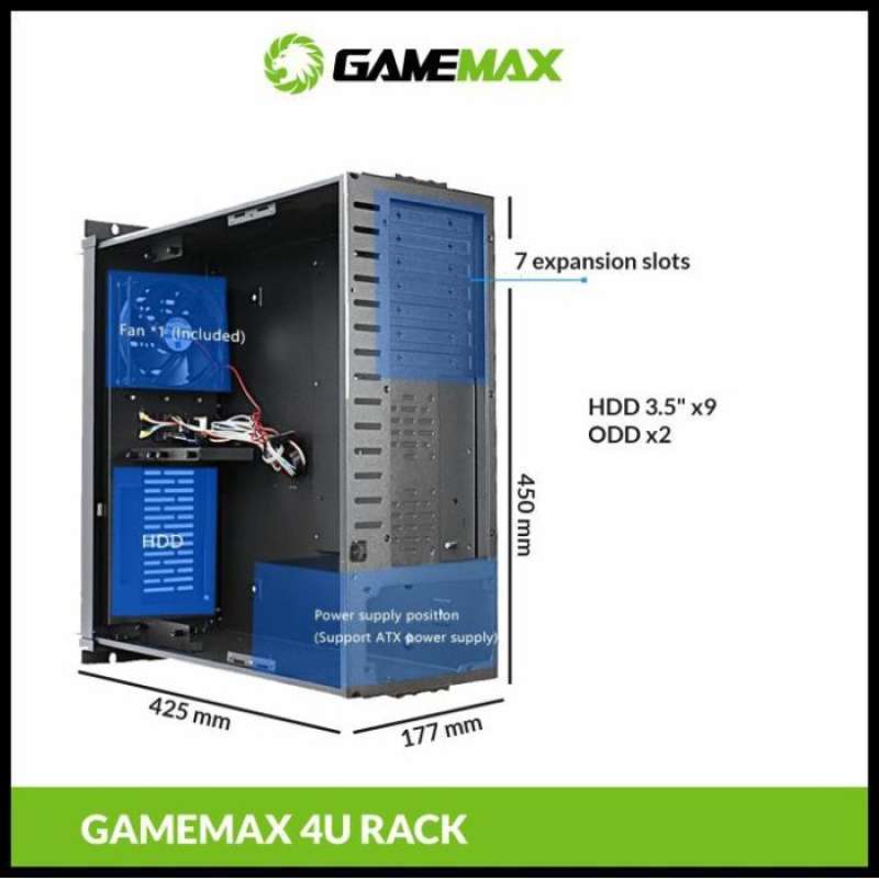 Jual Jual GAMEMAX 4U RACKMOUNT SERVER 4U INDUSTRIAL PC CASE Limited di ...