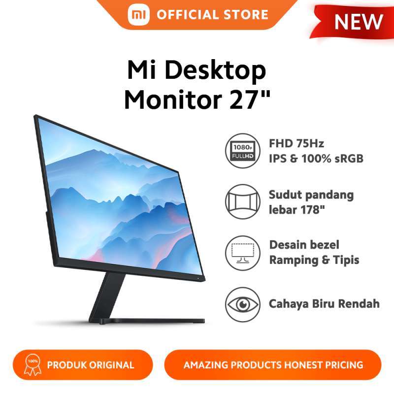 Jual Xiaomi Redmi Monitor Rmmnt27nf 27-inch Full Hd 1080p 75hz Ips Di ...