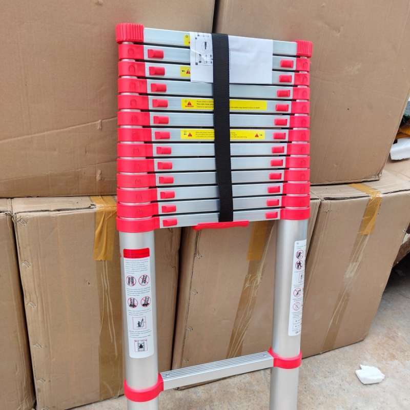 Promo Tangga Lipat Aluminium Teleskopik 5.5M Single Telescopic Ladder 5 ...