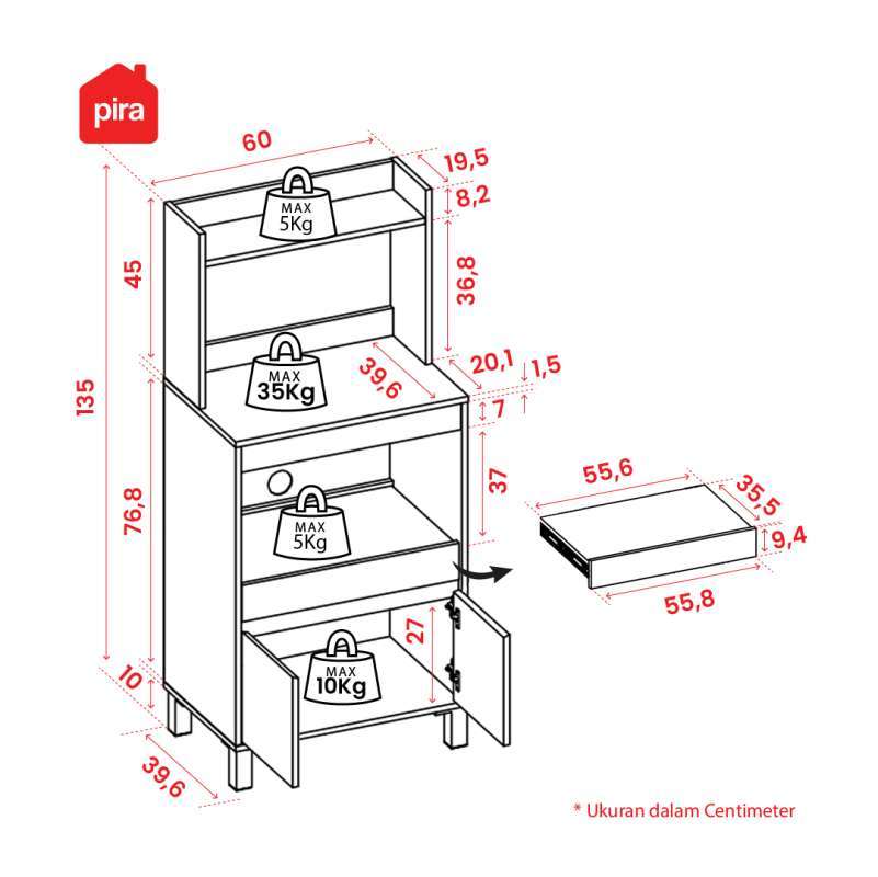 Promo Pira - Navi Kc60 Rak Dapur / Rak Microwave Diskon 25% Di Seller ...