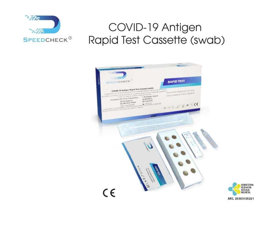 Jual Alat Rapid Test Swab Antigen Speedcheck Izin Kemenkes RI AKL isi ...