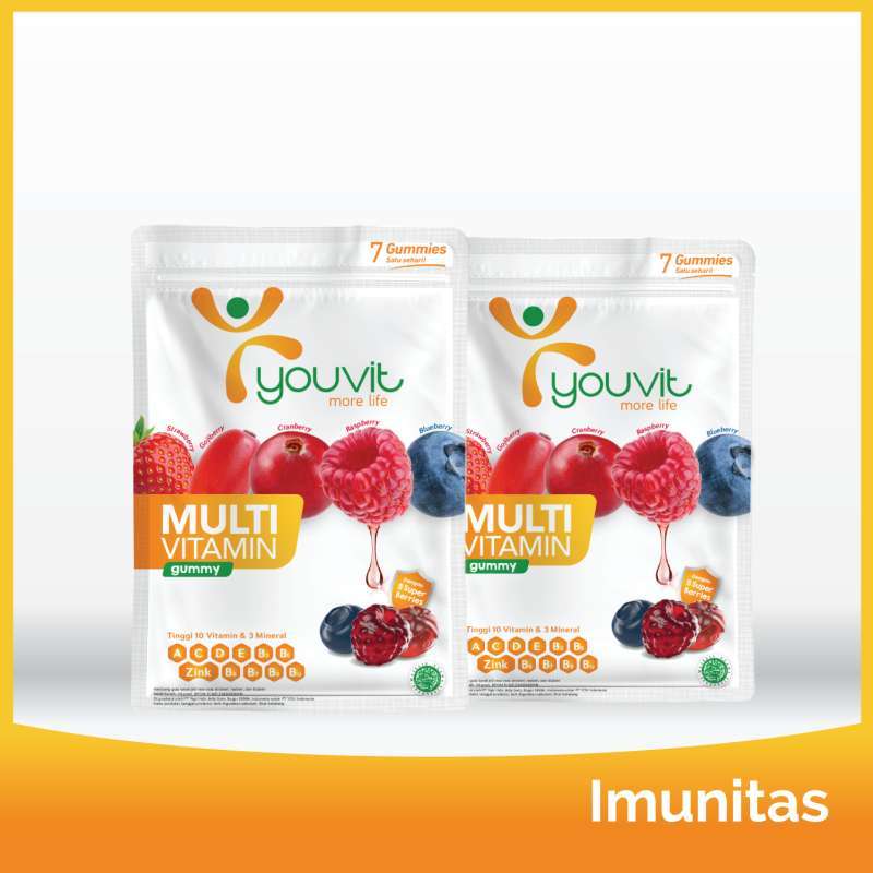 Jual Youvit Multivitamin Dewasa 2 Sachet Vitamin C, D, Zink & Superberries di Seller YOUVIT ...