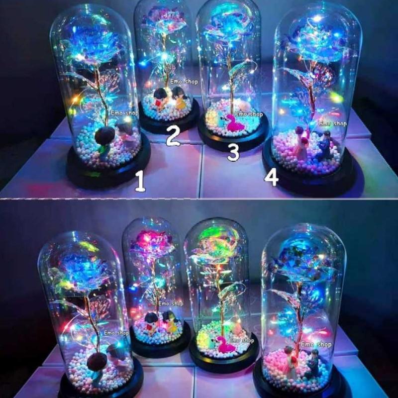 Jual Buket Bunga Mawar KACA LED menyala kado valentine ,Anniversary ...