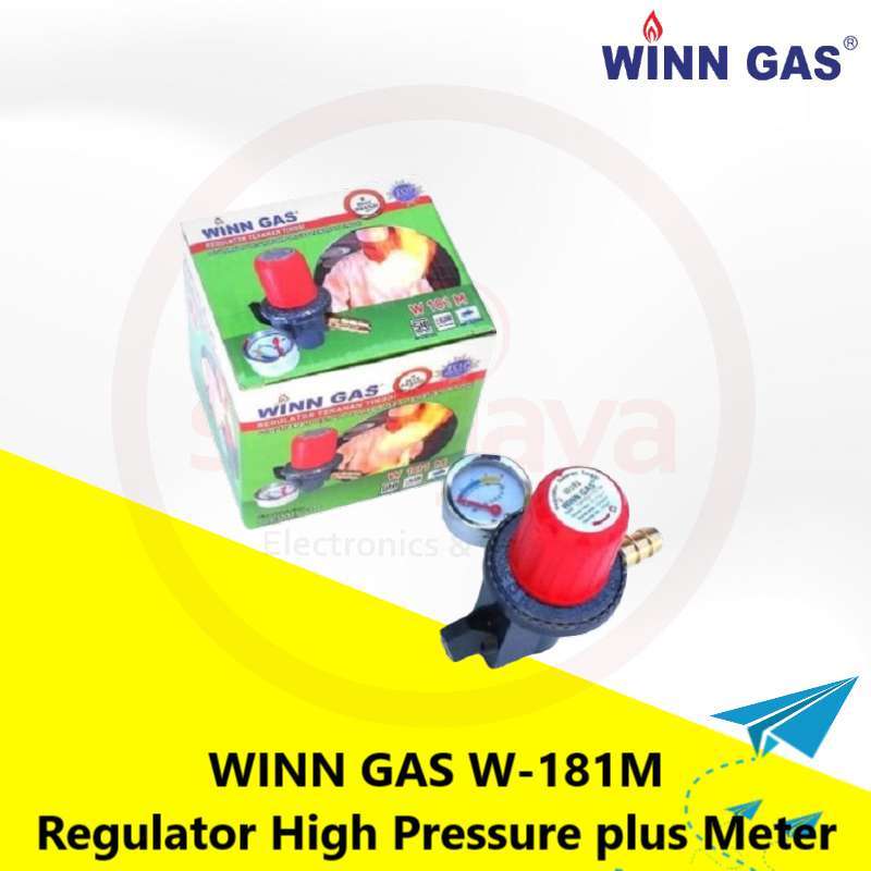 Promo WINN GAS W-181M Regulator LPG High Pressure Plus Meter Diskon 14% ...