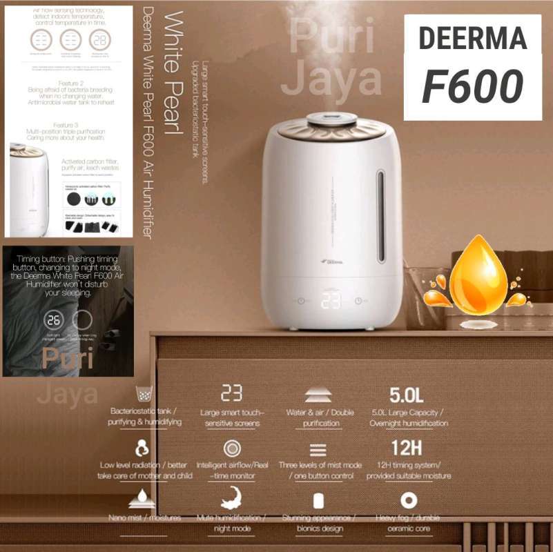 Promo Deerma Humidifier Ultrasonic Air Purifier 5L F600 F500 F535 F628 ...
