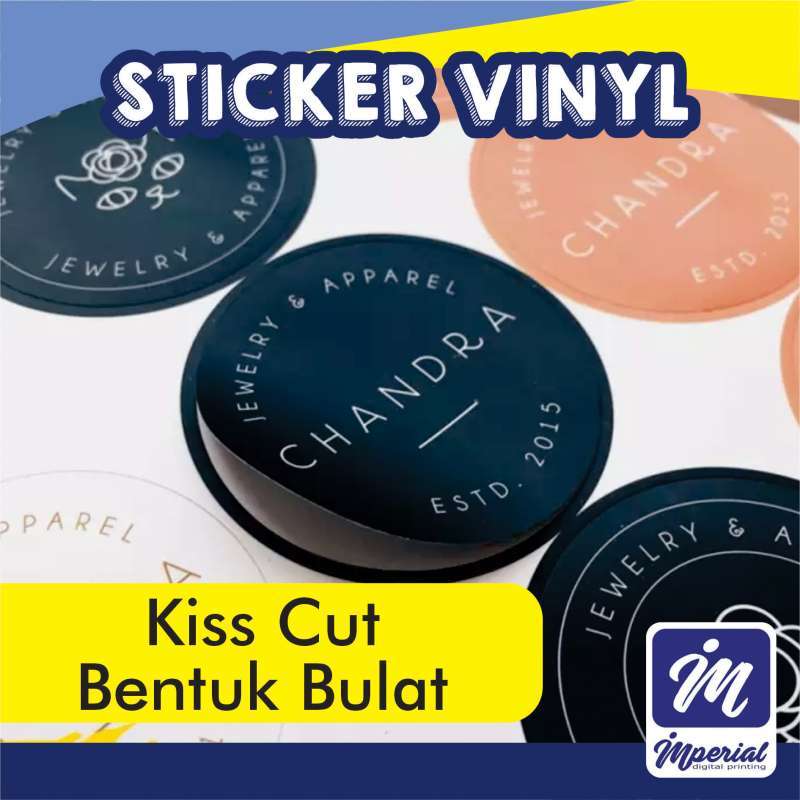 Jual Cetak Sticker Vinyl Plus Kiss Cut Bentuk Bulat A3 Stiker Label ...