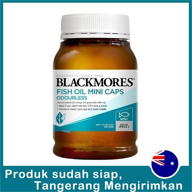 Jual Blackmores Odourless Fish Oil 400 Capsules Mini Caps Omega 3 ...