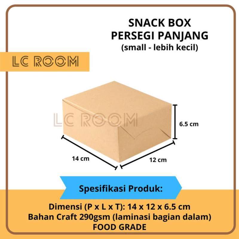 Jual Paper Snack Box Gorengan Size S 14 X 12 X 6.5 Cm Kotak Kue Kertas ...
