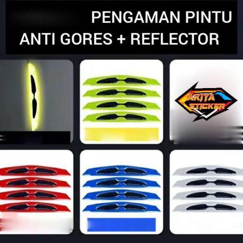 Jual Reflector (4pcs) Daun Pintu Mobil Reflective Sticker Reflektor ...