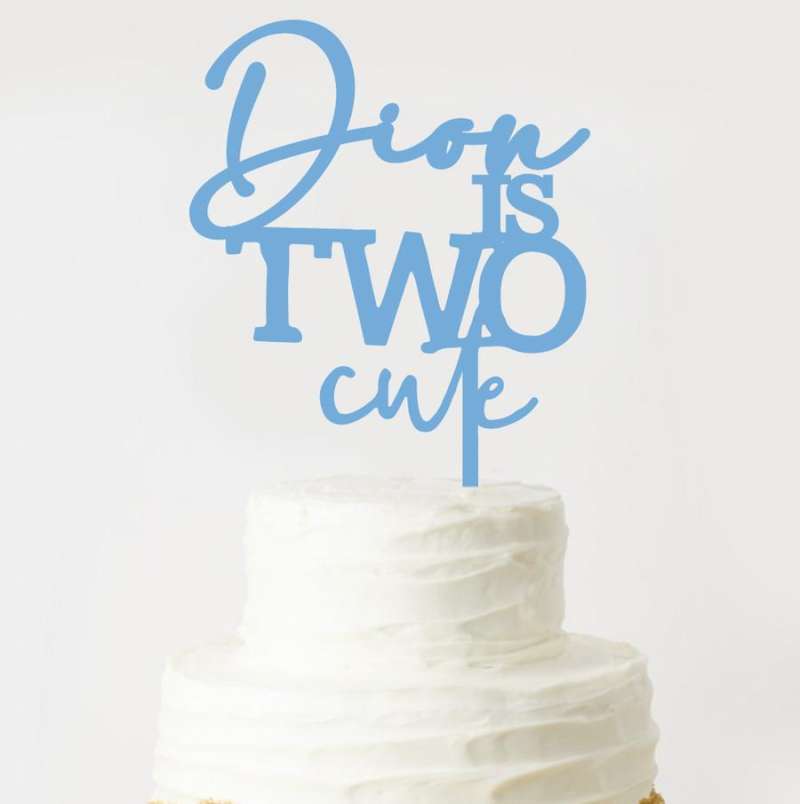 Jual Cake Topper Two birthday Akrilik | Topper Anniversary - 10cm di ...