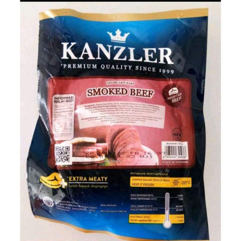 Jual Kanzler Smoked Beef 250 Gram Daging Sapi Asap Frozen Food di ...