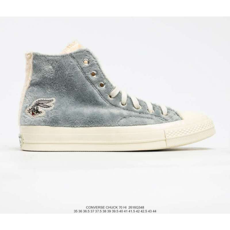 Jual Original Converse Bugs Bunny cartoon co name gray white furry high ...