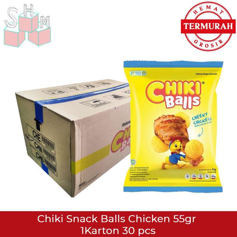 Jual Chiki Snack Balls Chicken 55gr 1Karton 30 pcs di Seller Super ...